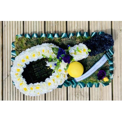 Tennis themed funeral tribute