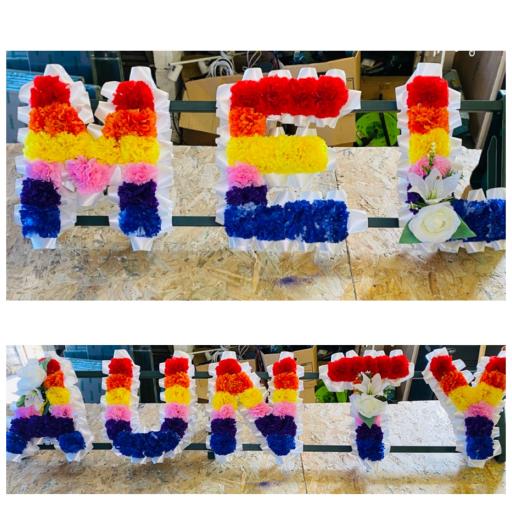 9 Letter funeral tribute frame