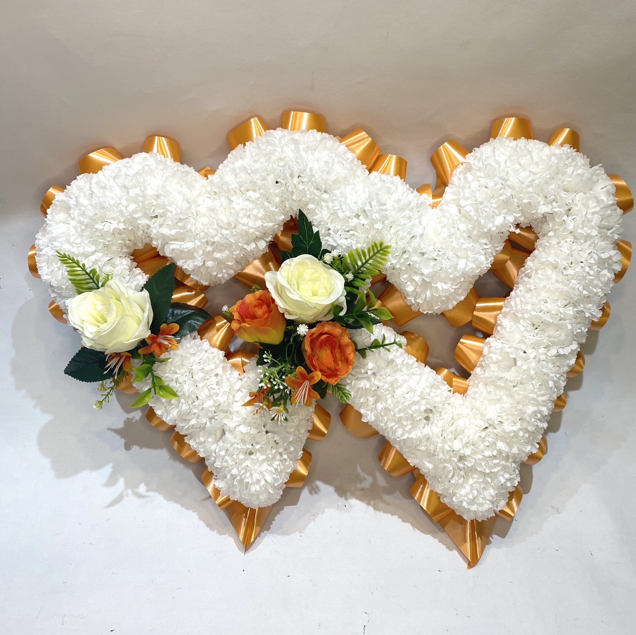 Double Open Heart Wreath Tribute